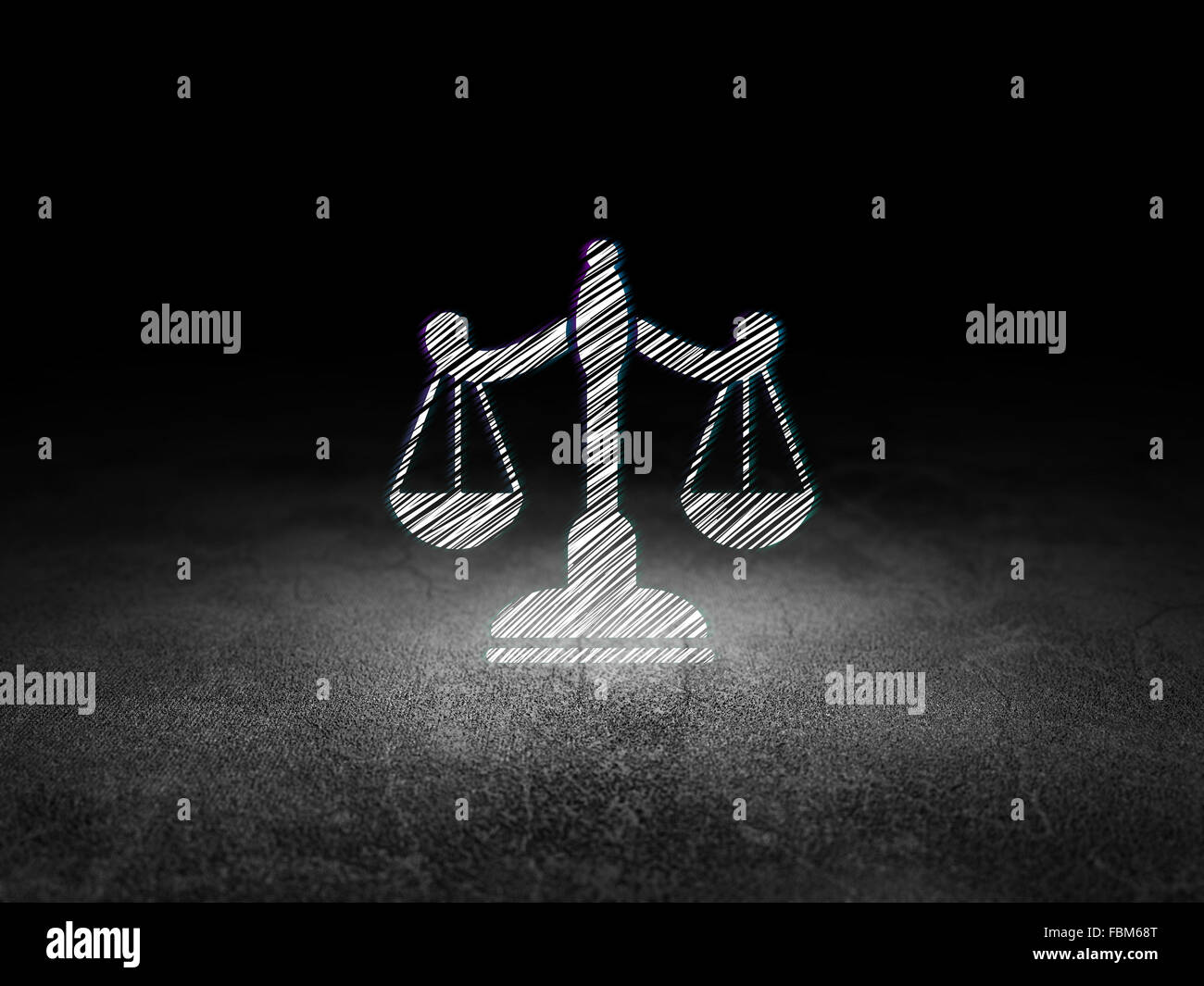 Law concept: Scales in grunge dark room Stock Photo - Alamy