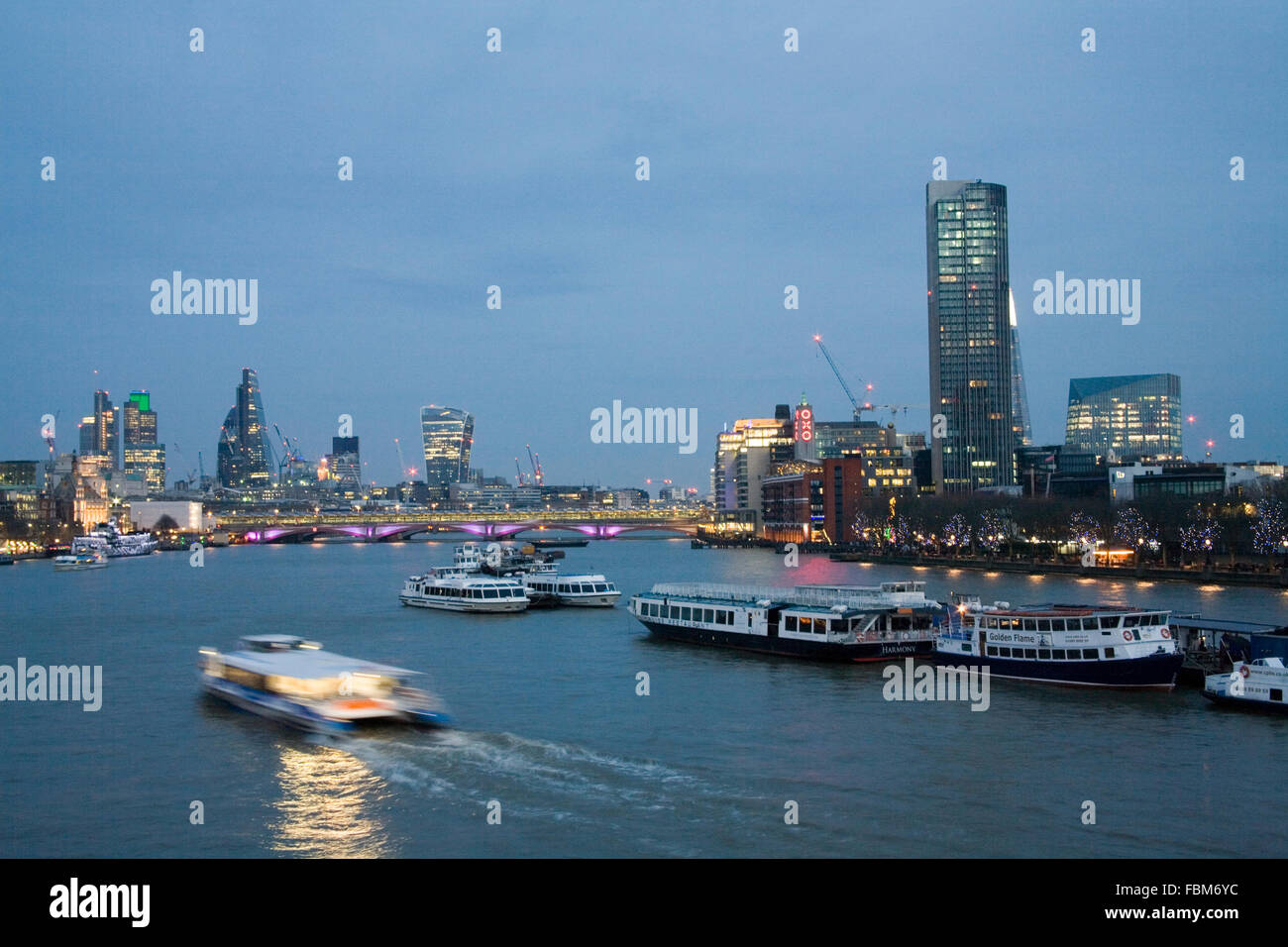River Thames view from Waterloo Bridge Stock Photo - Alamy