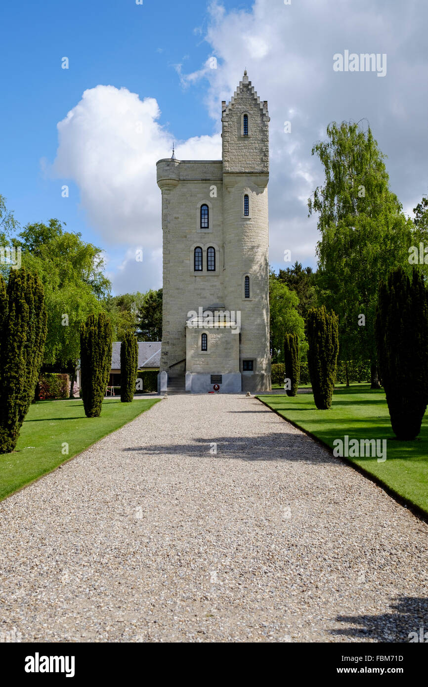 The Ulster Memorial Tower, Somme. France, showing access path Stock ...