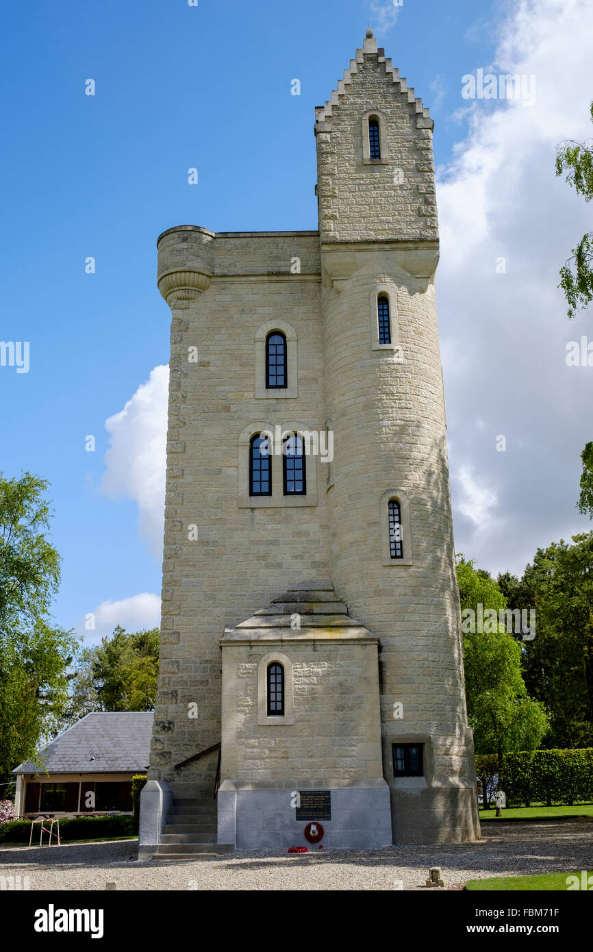The Ulster Memorial Tower, Somme. France Stock Photo - Alamy