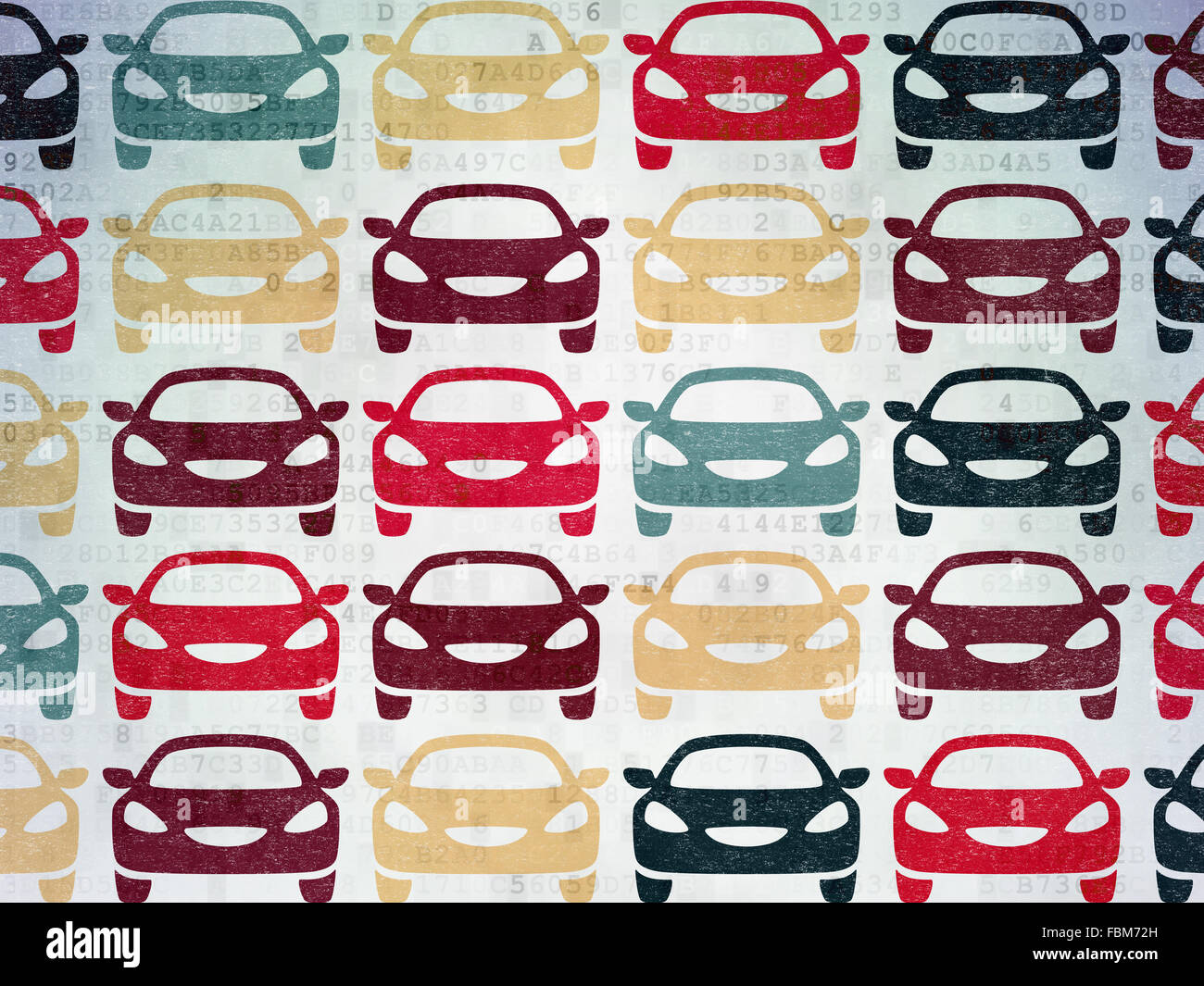 Travel concept: Car icons on Digital Paper background Stock Photo - Alamy