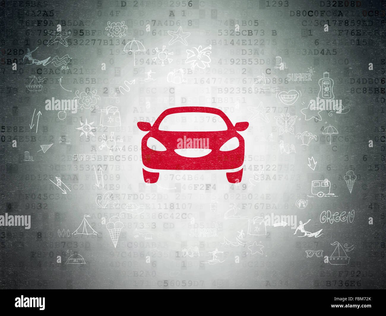 Travel concept: Car on Digital Paper background Stock Photo - Alamy