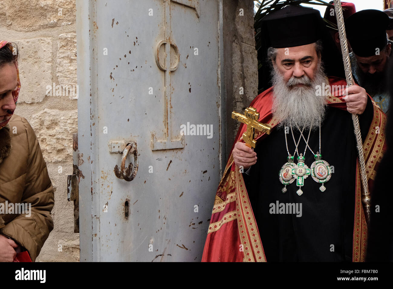 Qaser Al Yahud, Israel. 18th January, 2016. Greek Orthodox Patriarch of ...