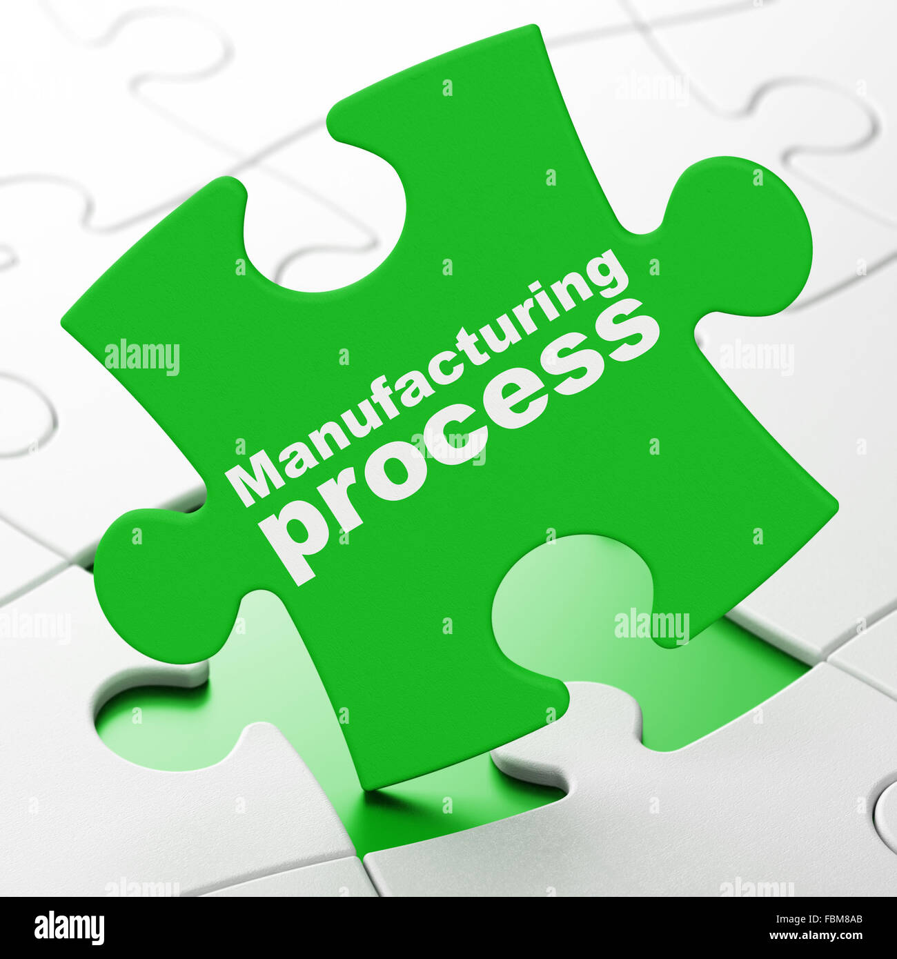 Manufacuring concept: Manufacturing Process on puzzle background Stock ...