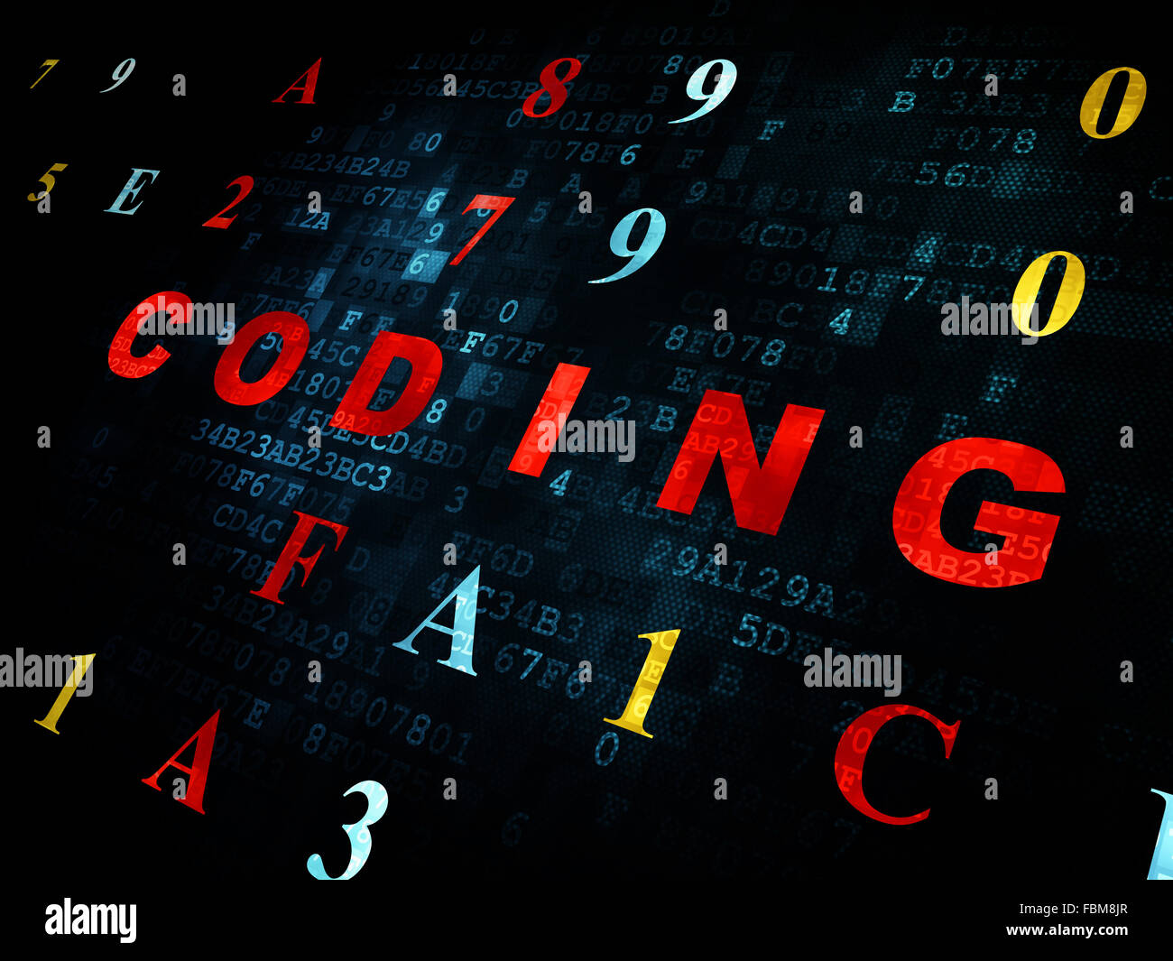 Programming concept: Coding on Digital background Stock Photo - Alamy