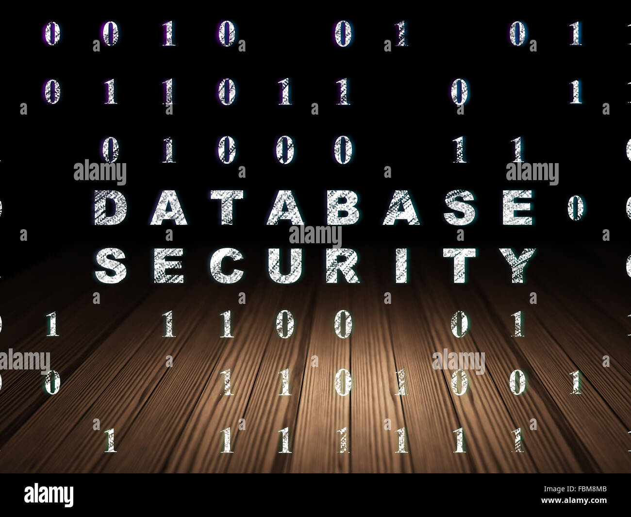 Programming concept: Database Security in grunge dark room Stock Photo ...