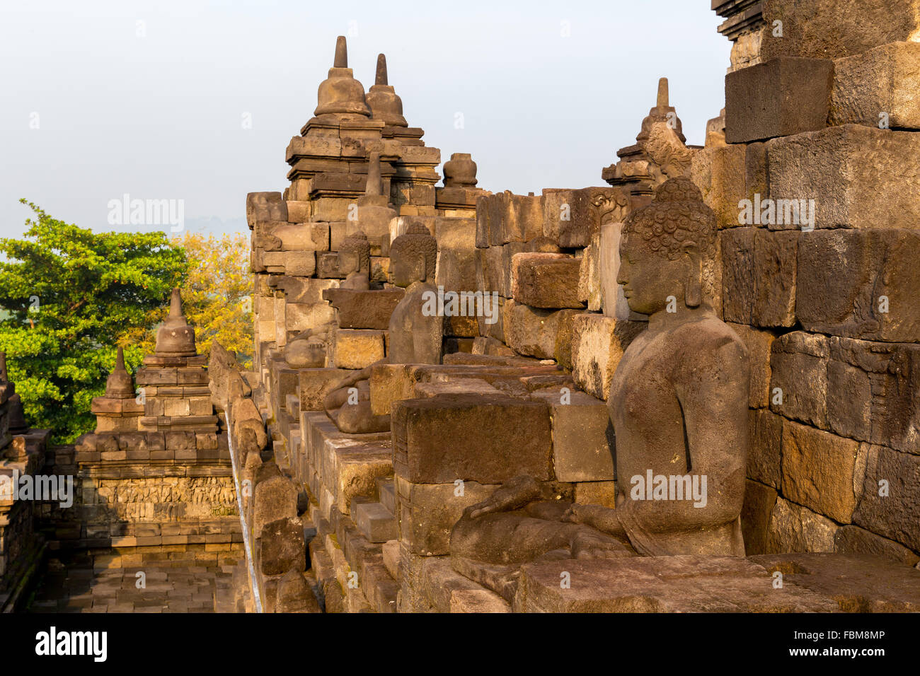 Stone Buddha sculpture, Borobudur, Temple Complex. Indonesia Stock ...