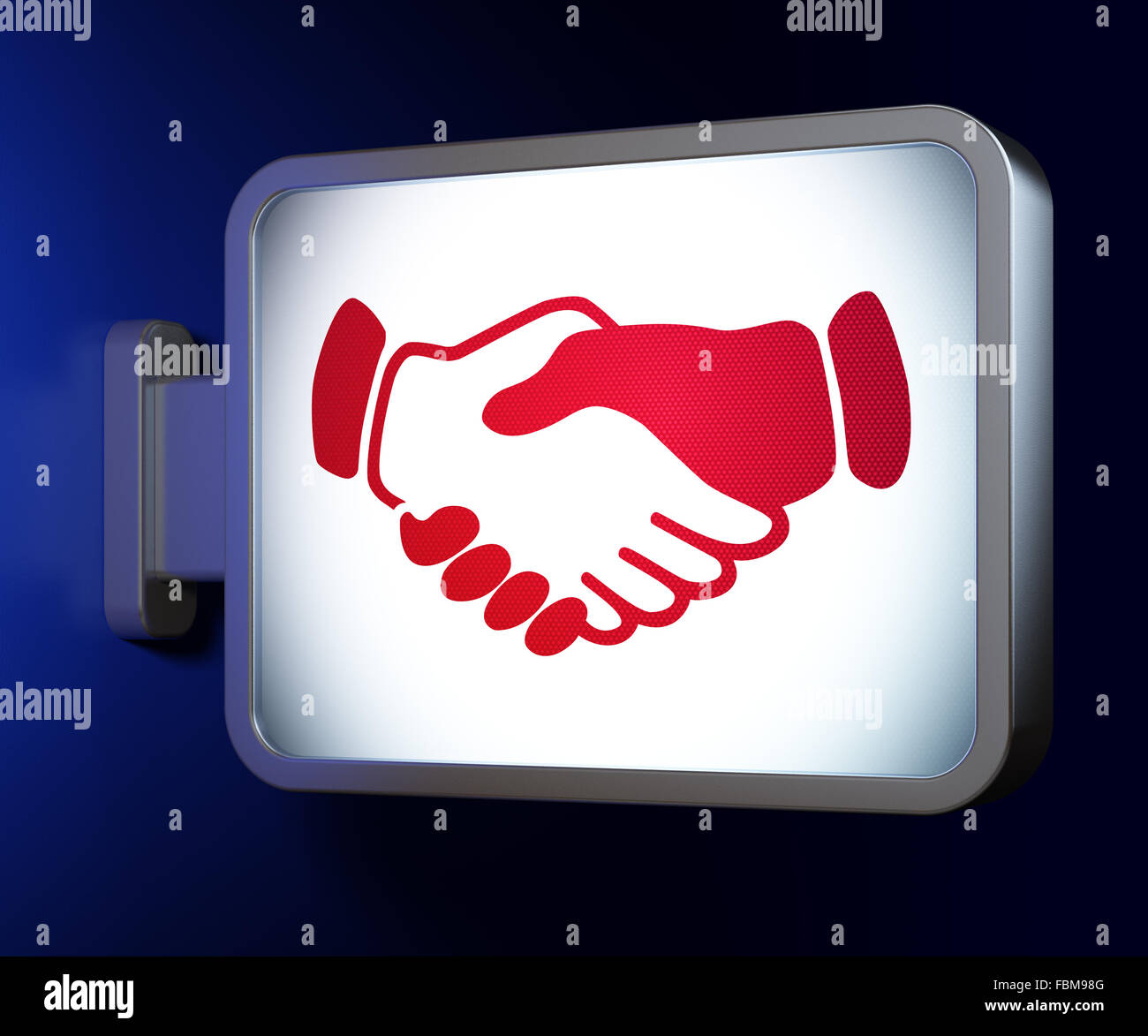 Political concept: Handshake on billboard background Stock Photo - Alamy