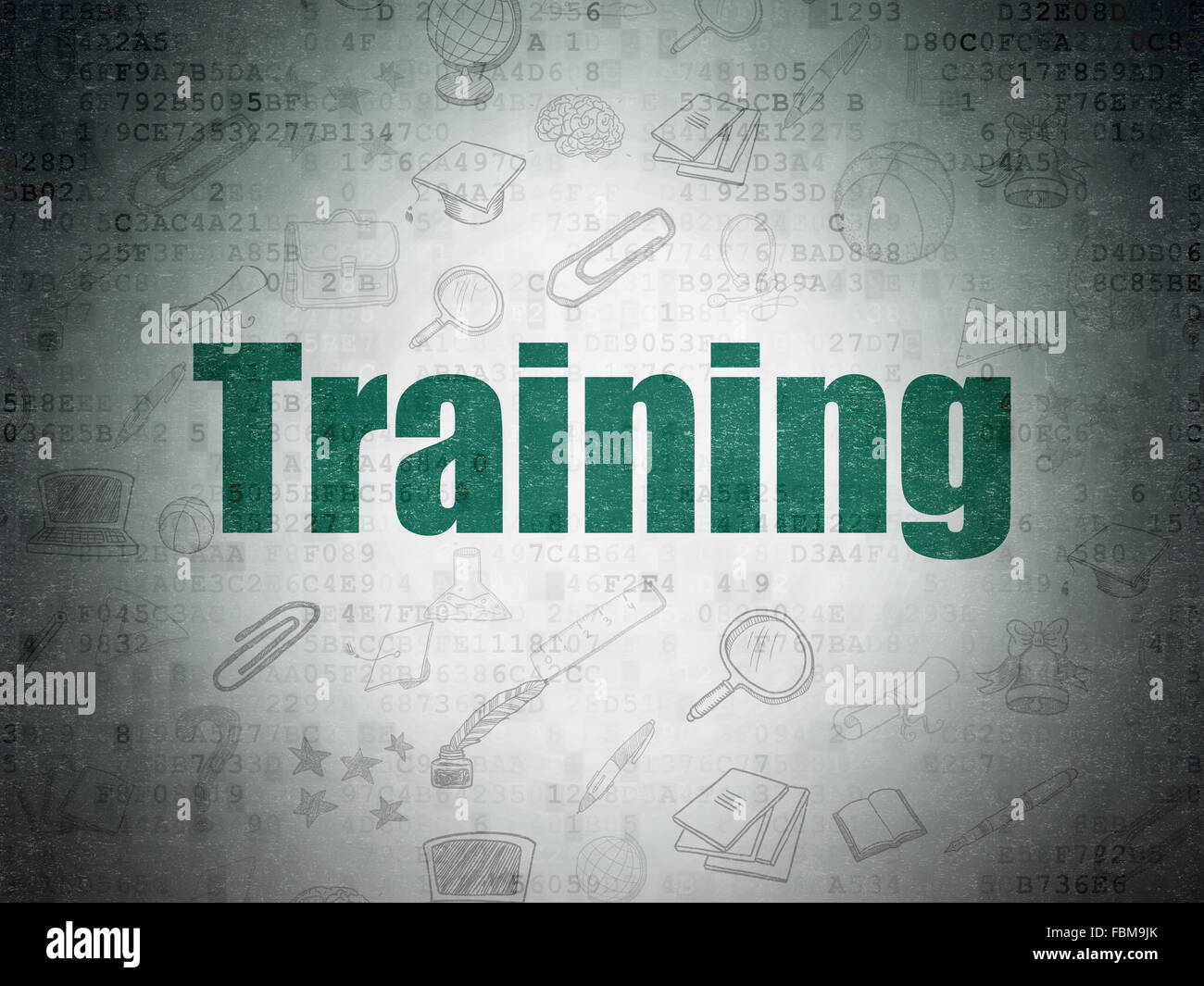 Learning concept: Training on Digital Paper background Stock Photo - Alamy