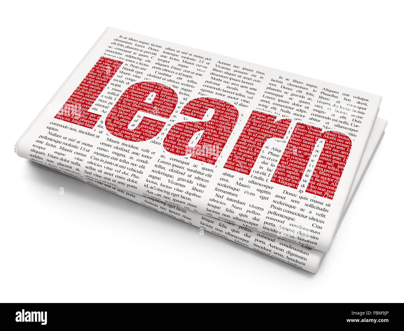 Learning concept: Learn on Newspaper background Stock Photo - Alamy