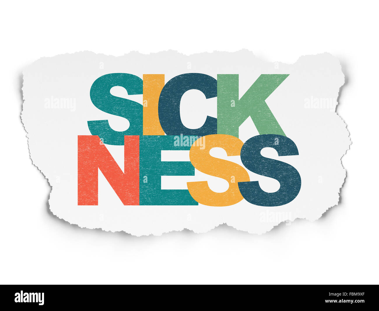 Health concept: Sickness on Torn Paper background Stock Photo - Alamy