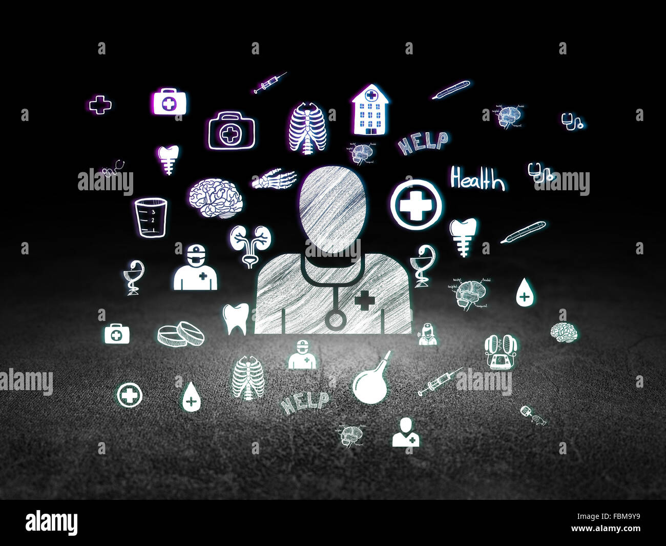Sick person doctor dark room hi-res stock photography and images - Alamy