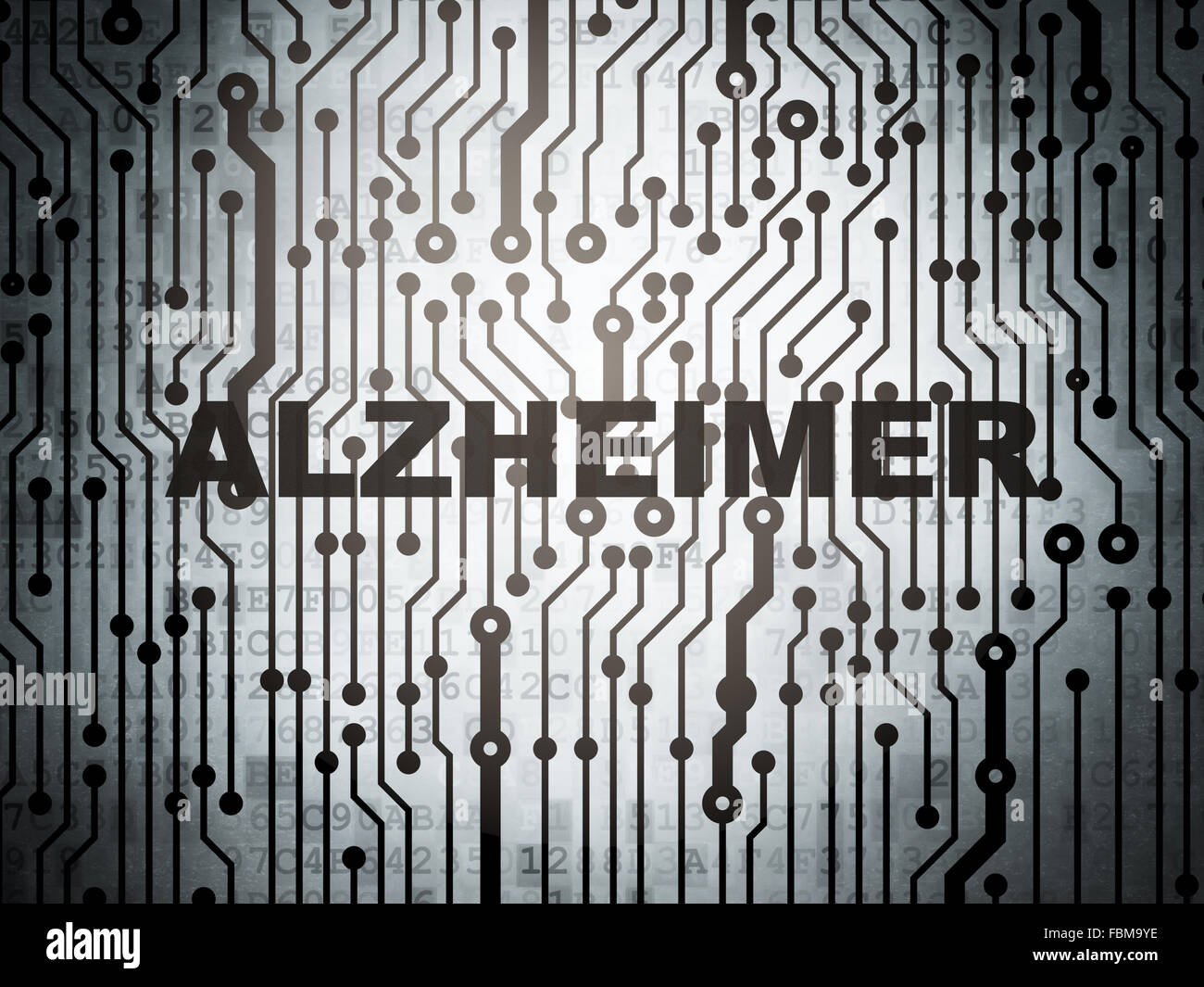 Health concept: circuit board with Alzheimer Stock Photo - Alamy