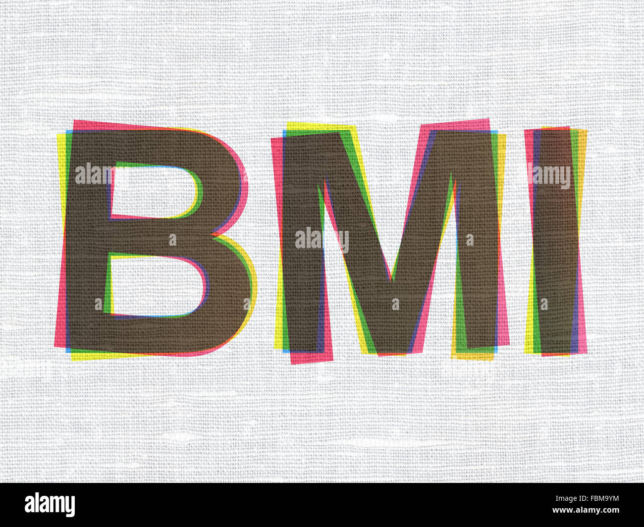 Healthcare concept: BMI on fabric texture background Stock Photo - Alamy