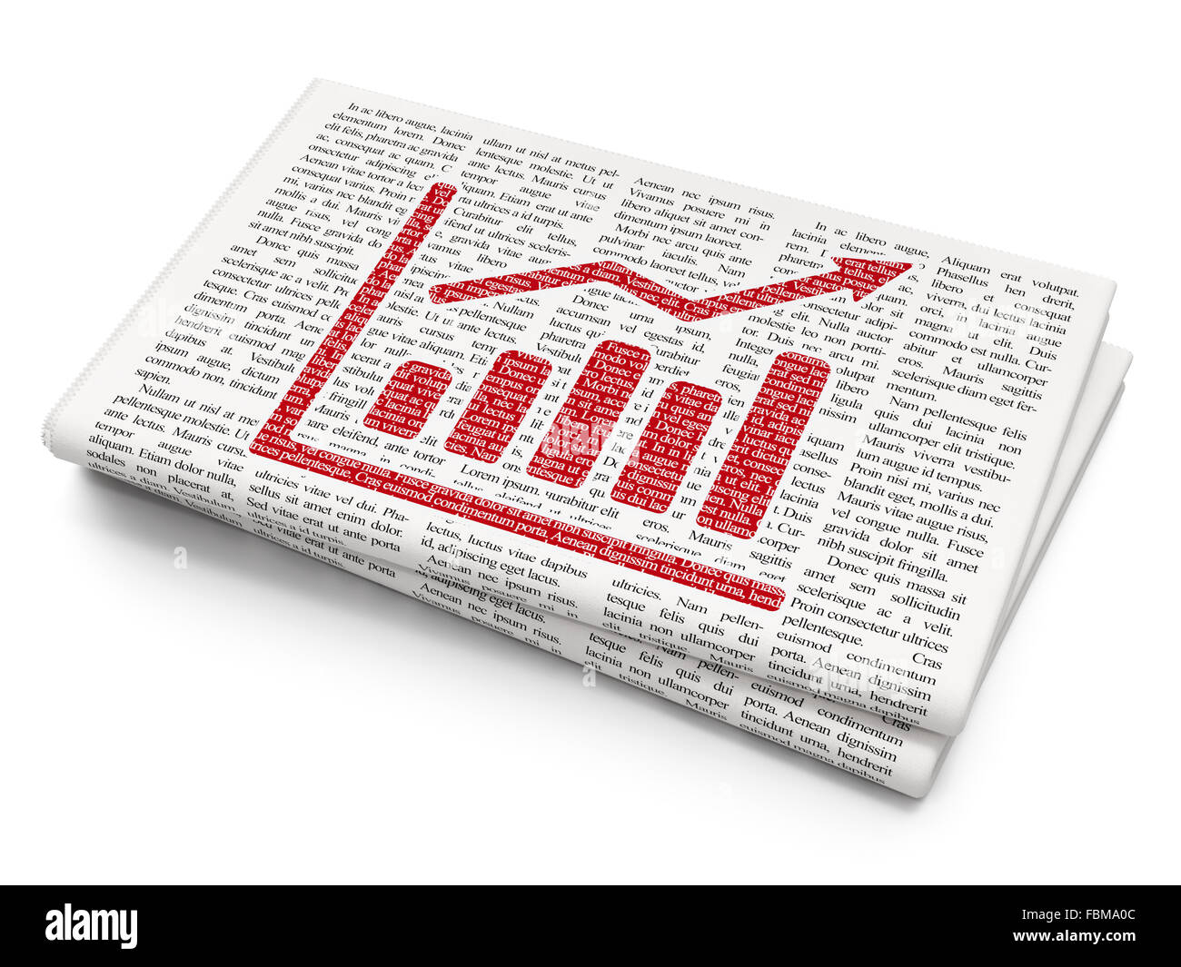 Marketing concept: Growth Graph on Newspaper background Stock Photo - Alamy