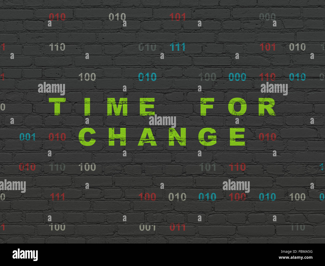 Time concept: Time for Change on wall background Stock Photo - Alamy