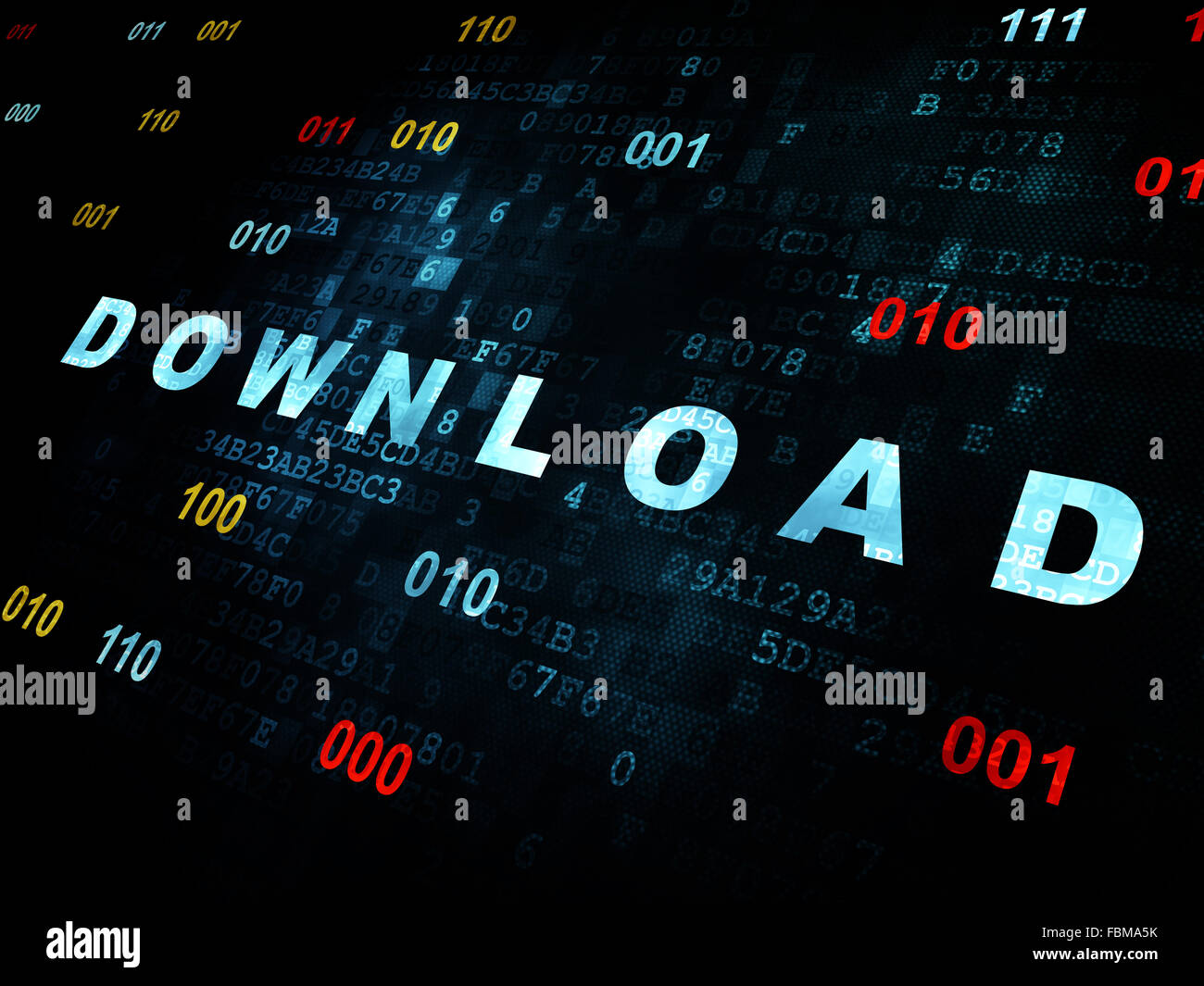 Web design concept: Download on Digital background Stock Photo - Alamy