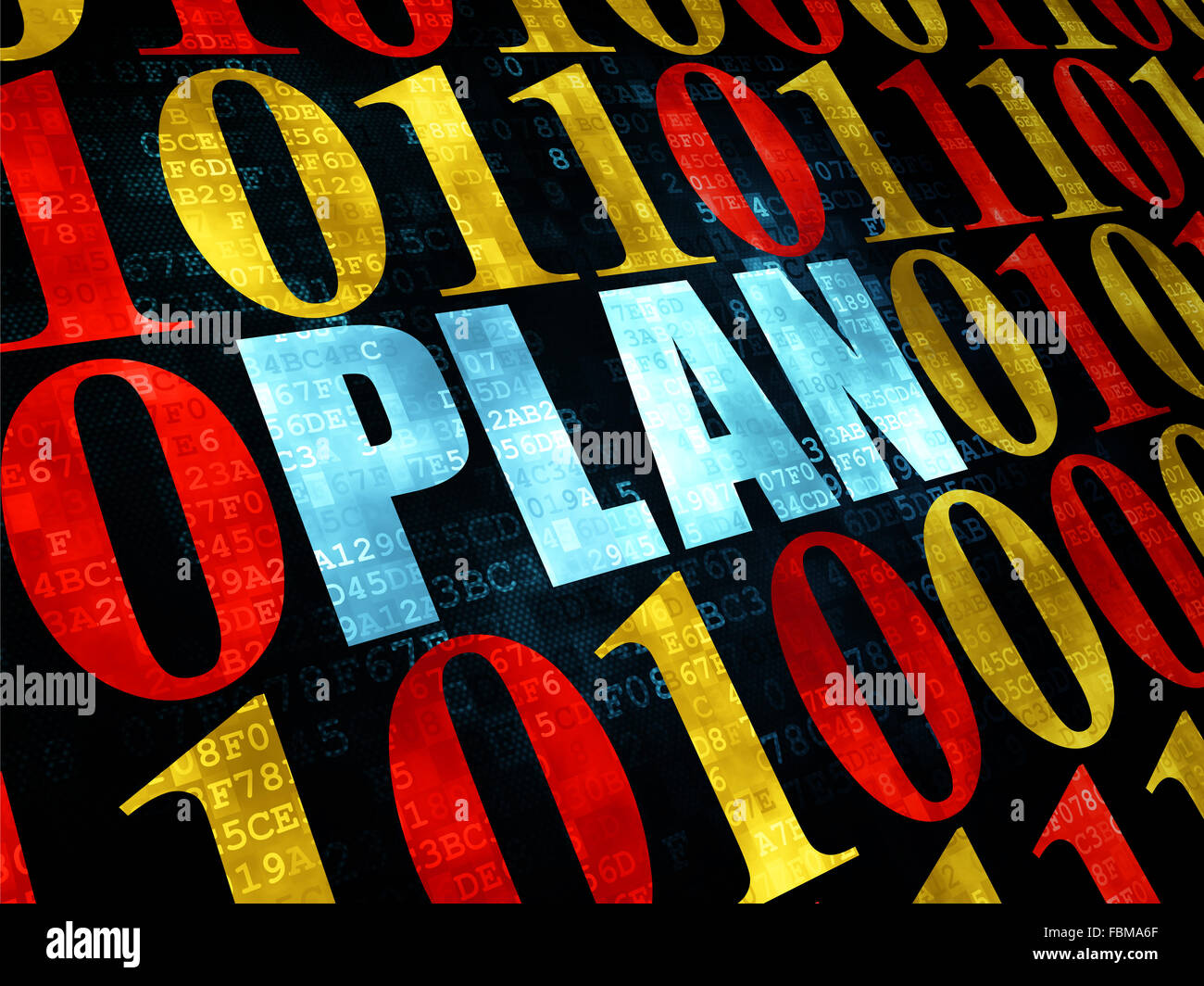 Finance concept: Plan on Digital background Stock Photo - Alamy