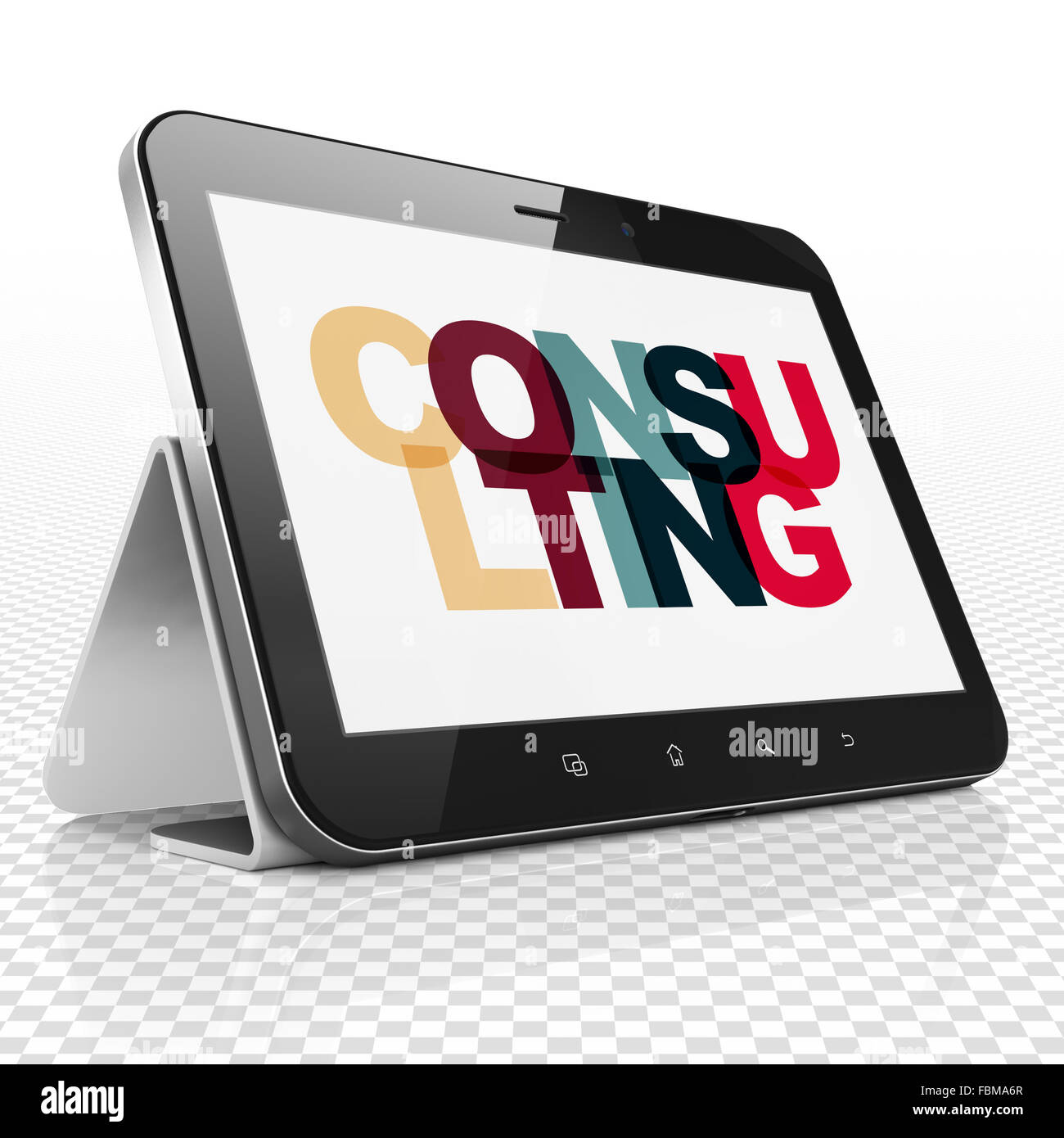 Business concept: Tablet Computer with Consulting on display Stock ...