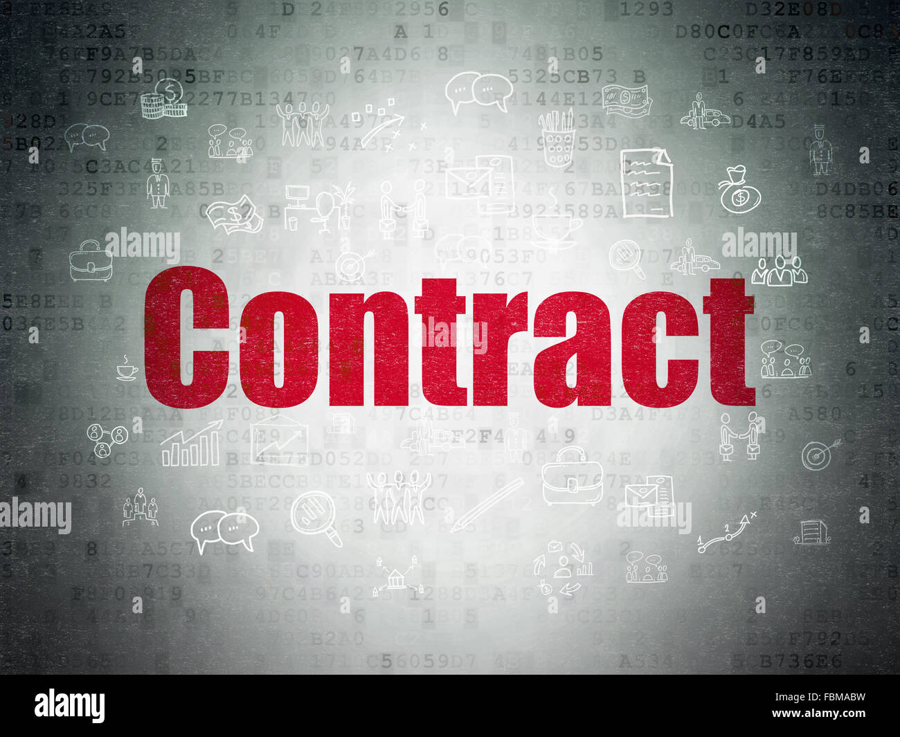 Finance concept: Contract on Digital Paper background Stock Photo - Alamy