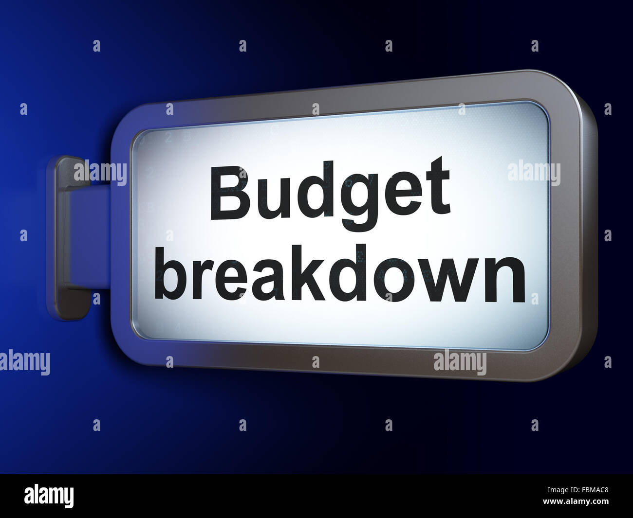 Finance concept: Budget Breakdown on billboard background Stock Photo ...