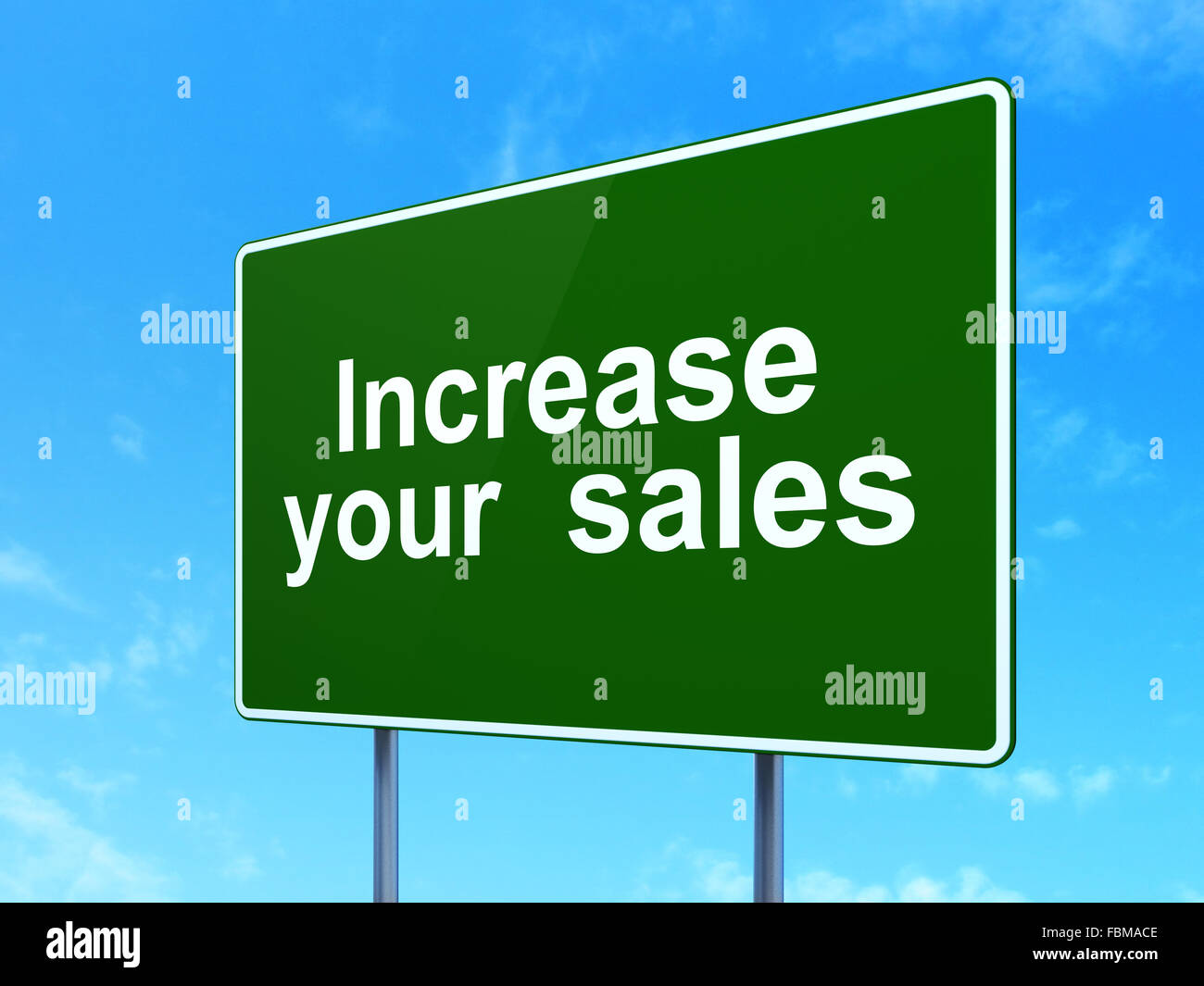 Business concept: Increase Your Sales on road sign background Stock ...