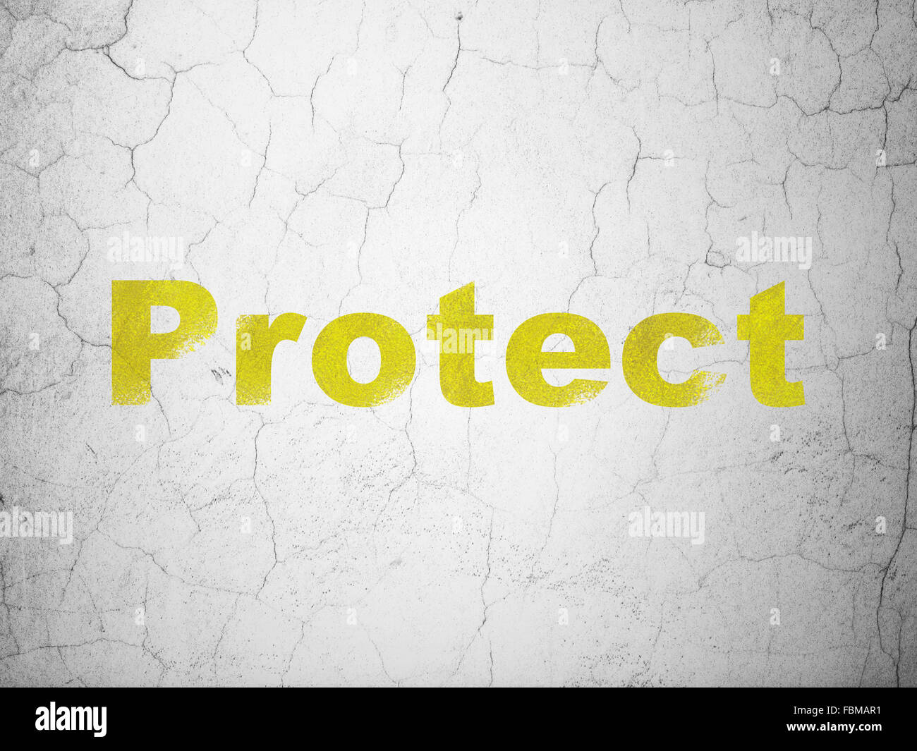 Safety concept: Protect on wall background Stock Photo - Alamy