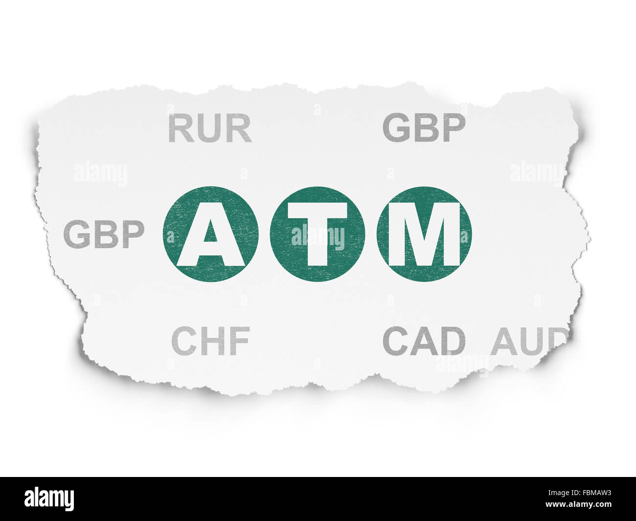 Money concept: ATM on Torn Paper background Stock Photo - Alamy