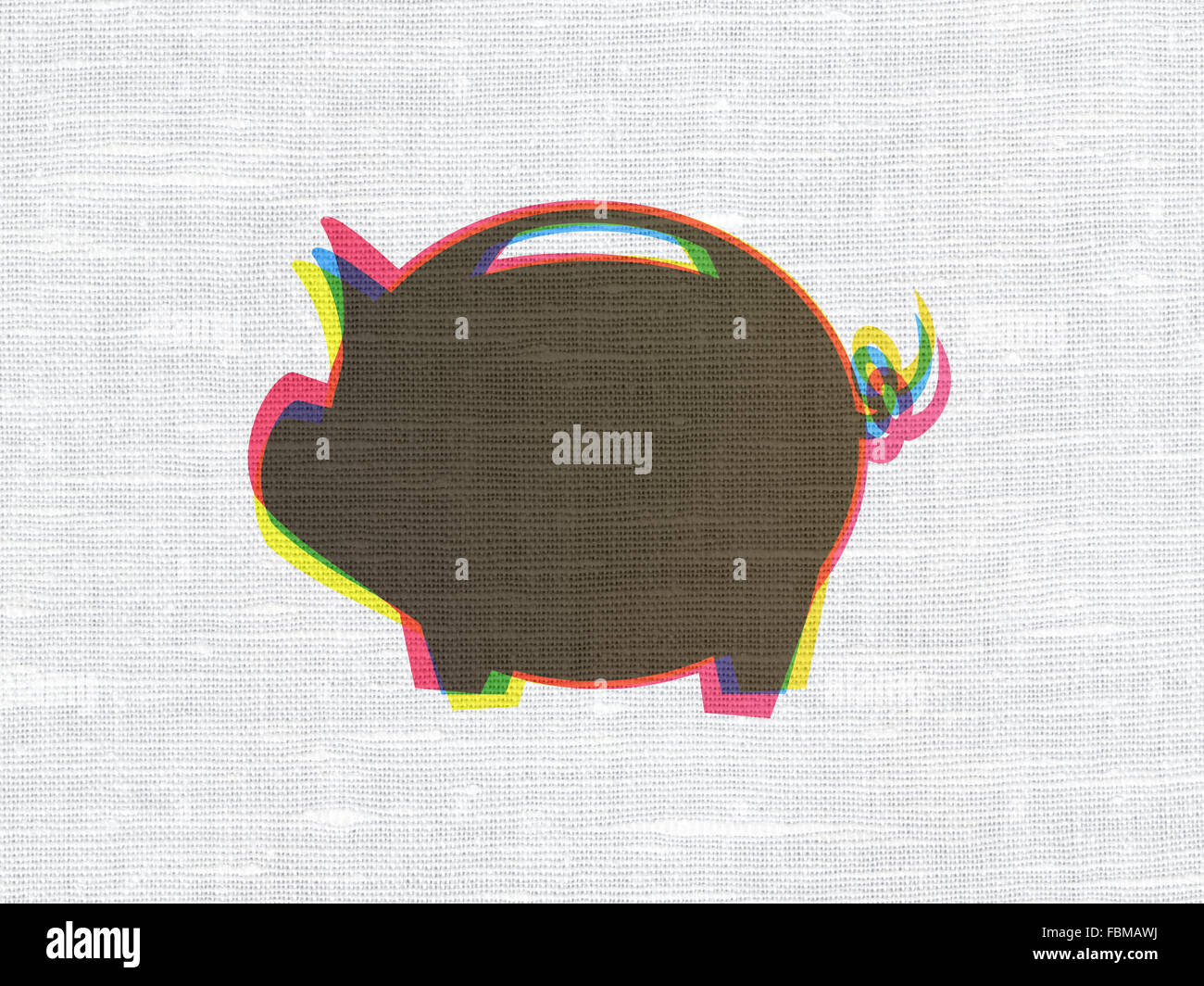 Money concept: Money Box on fabric texture background Stock Photo - Alamy