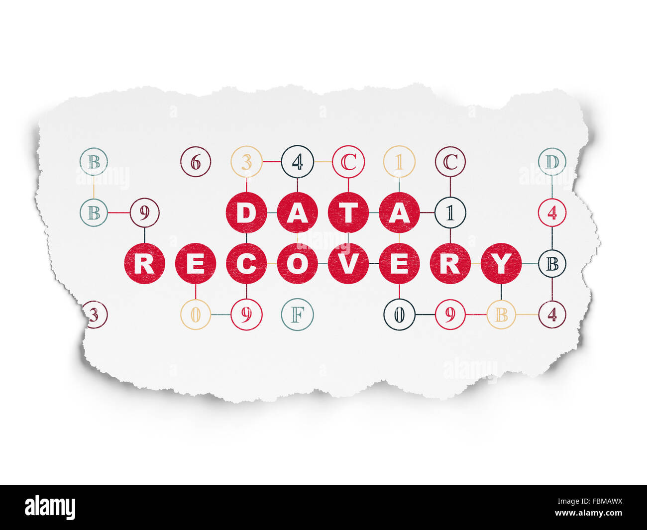 Data concept: Data Recovery on Torn Paper background Stock Photo - Alamy