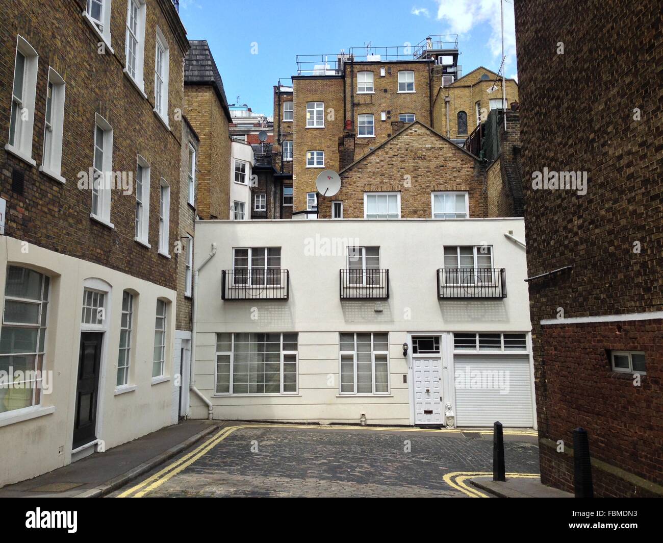 Town Street With Constructions On All Sides Stock Photo - Alamy