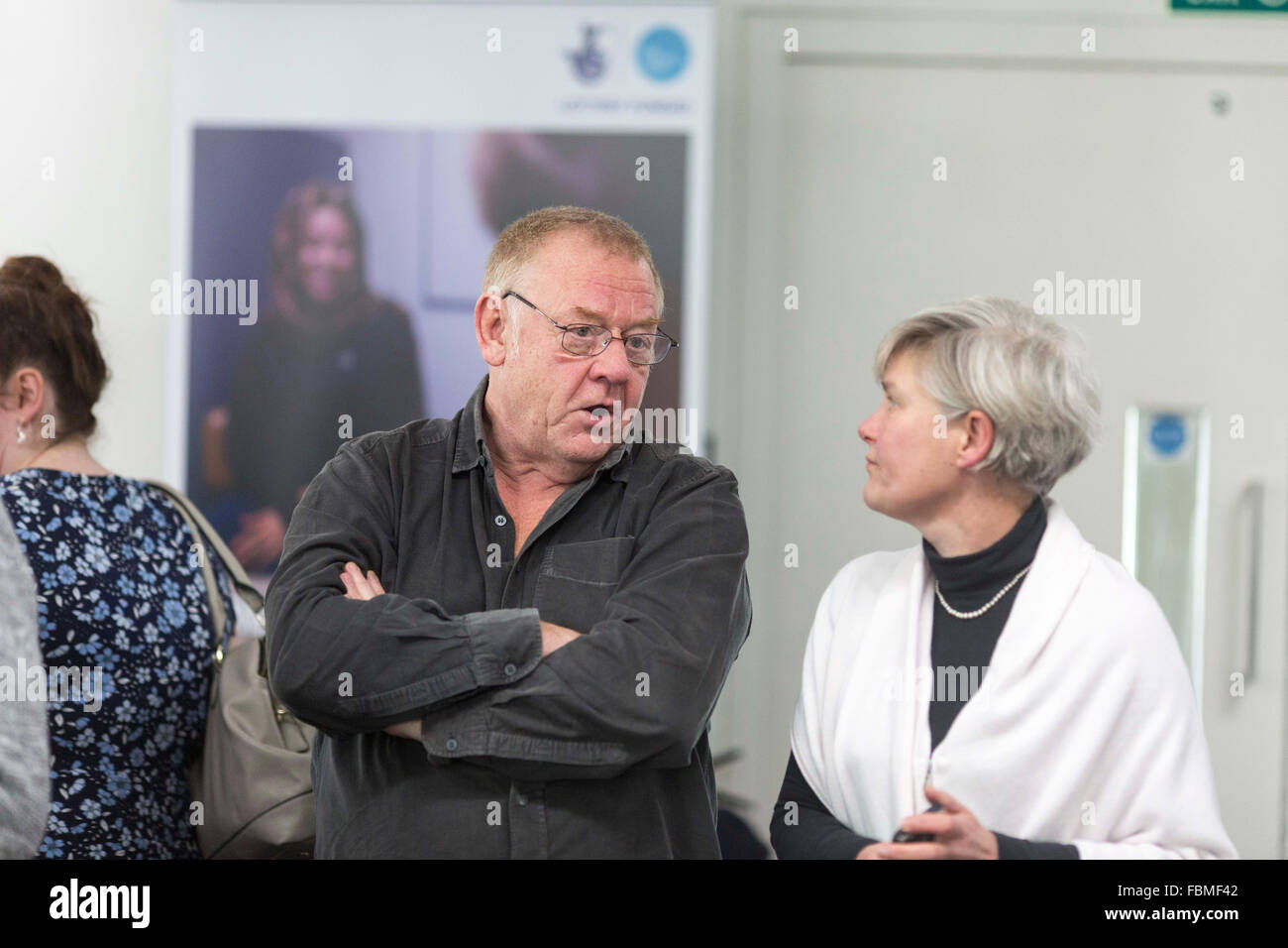 Kate Green OBE , a British Labour Party politician , talking with DJ ...