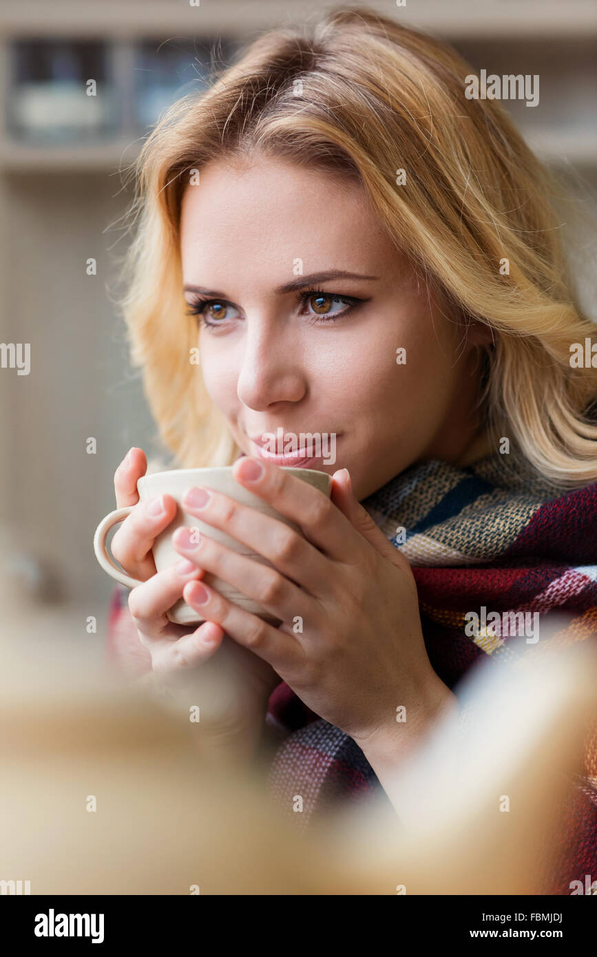 Beautiful woman relaxing Stock Photo - Alamy