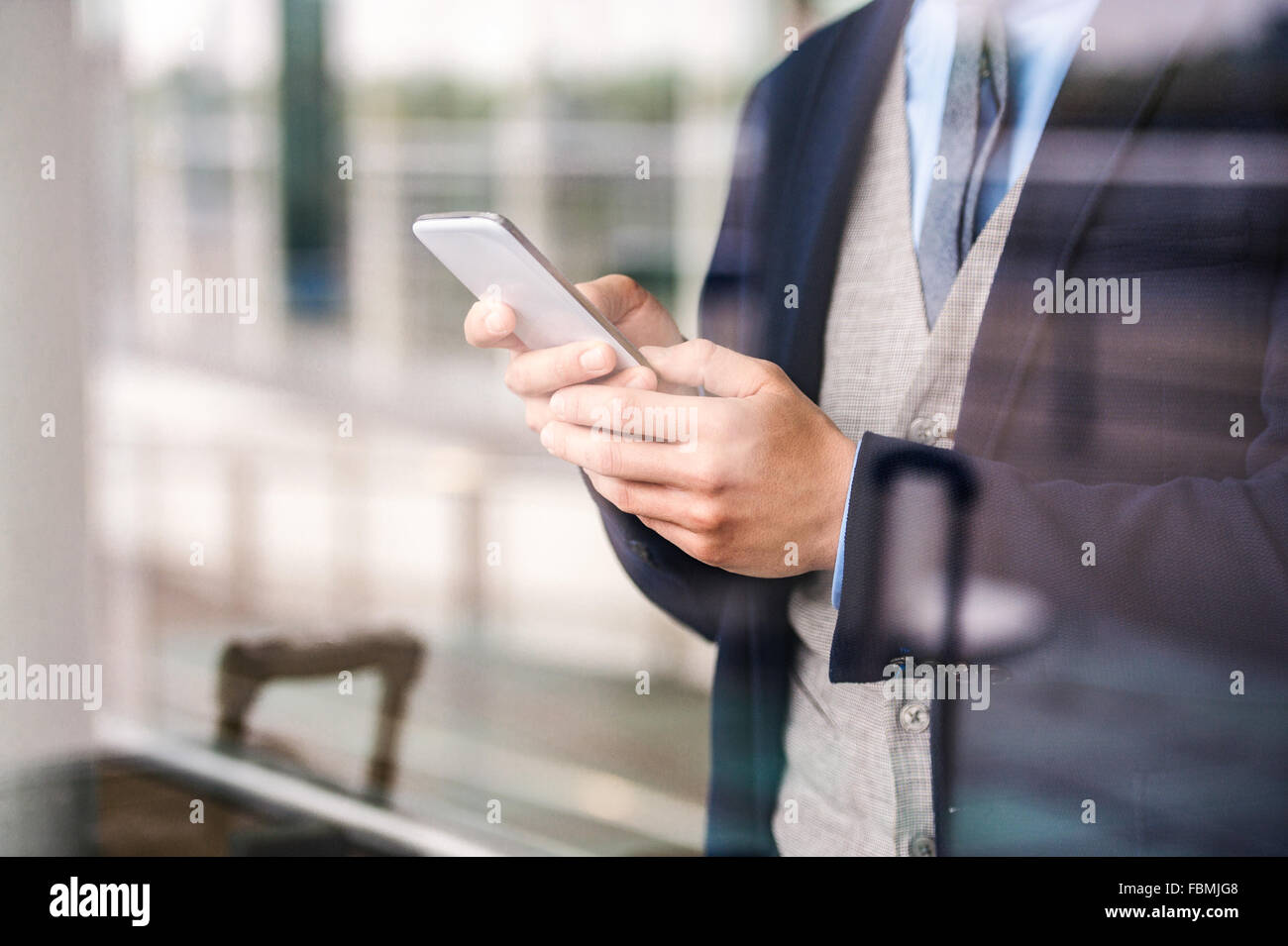 Man with smart phone Stock Photo - Alamy