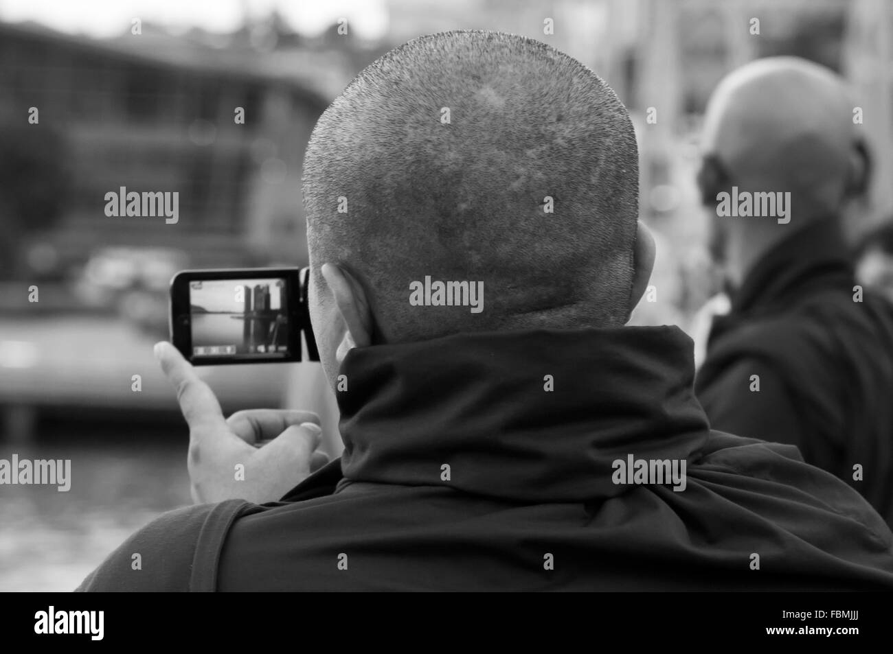 Bald man rear view Black and White Stock Photos & Images - Alamy