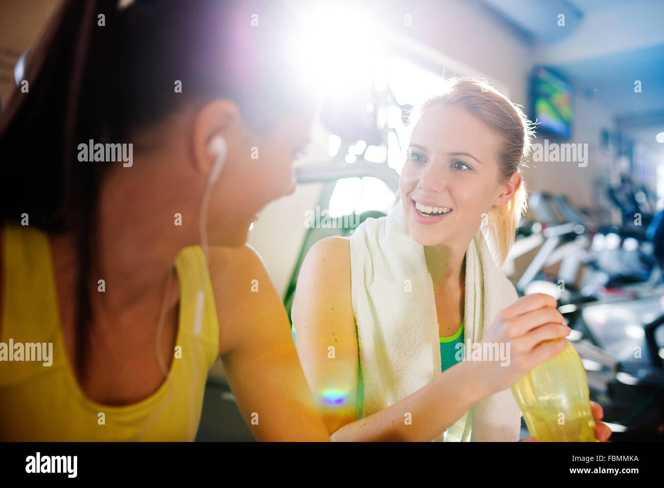 Beautiful women in gym Stock Photo - Alamy