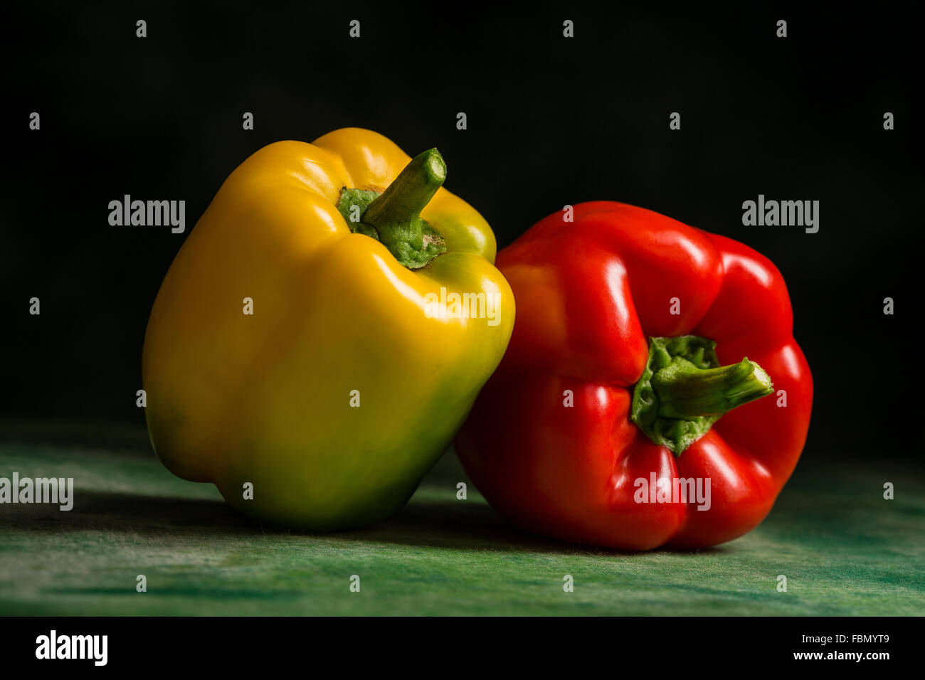 vegetables, fresh capsicum, red and yellow capsicum, pepper, bell ...