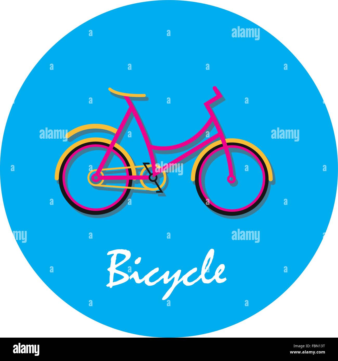 Violet bicycle Stock Vector Images - Alamy