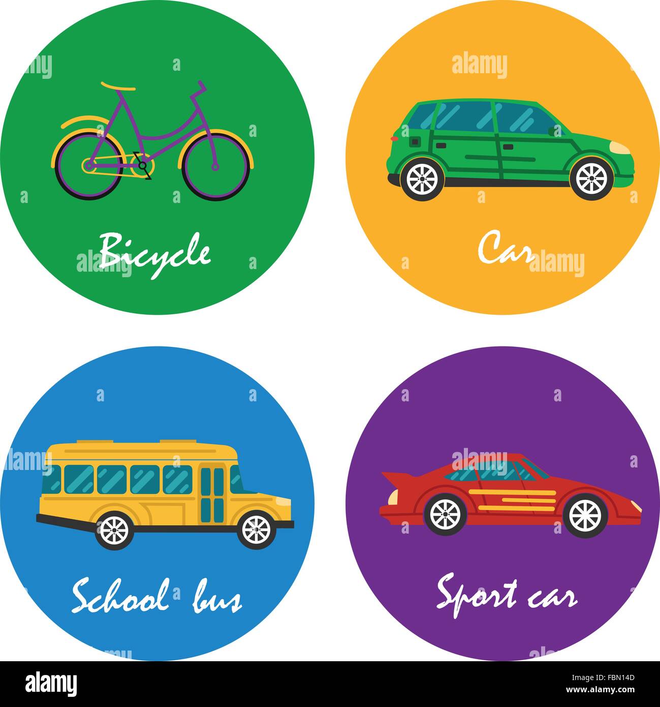 Road transportation icons set illustration Stock Vector Image & Art - Alamy