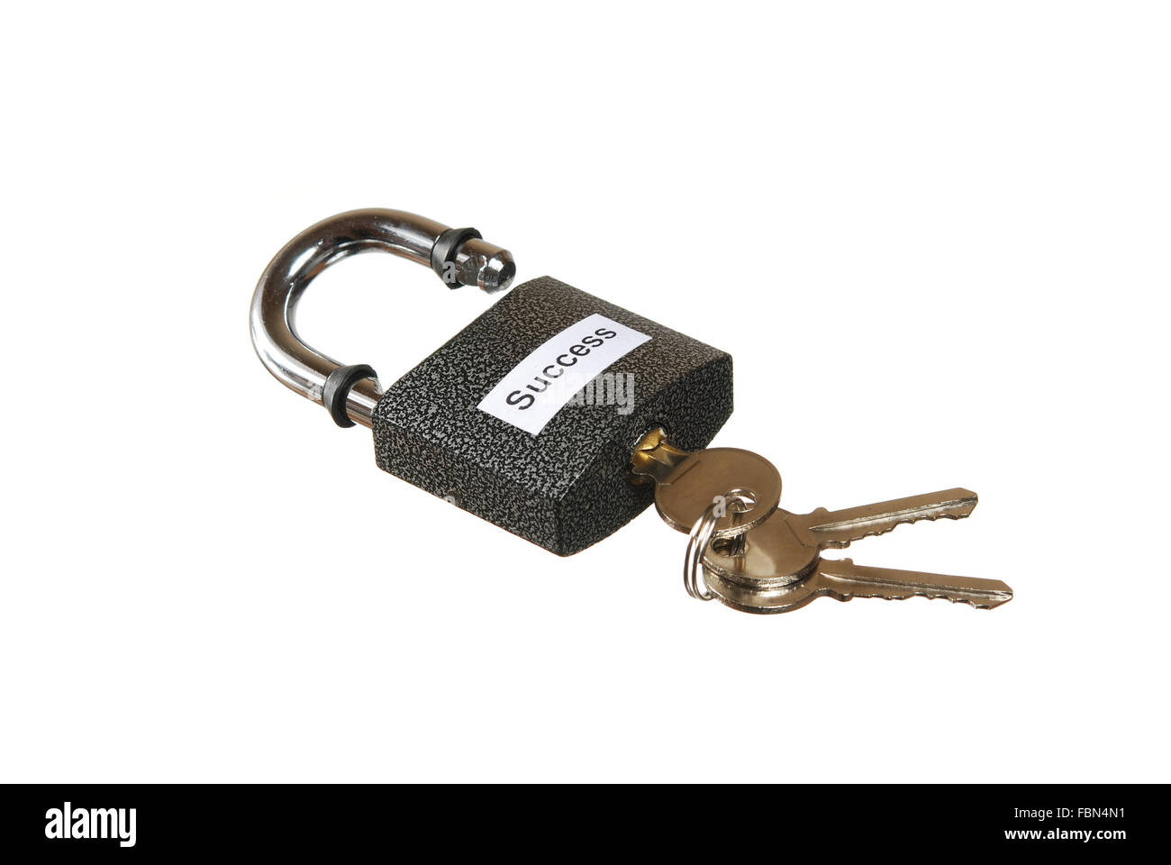 Lock with an inscription "success" with a key Stock Photo - Alamy