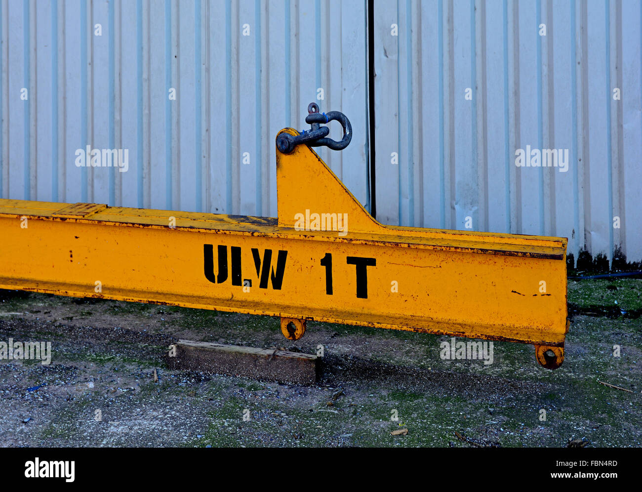 Lifting beam, painted yellow and fully marked up with SWL etc Stock ...