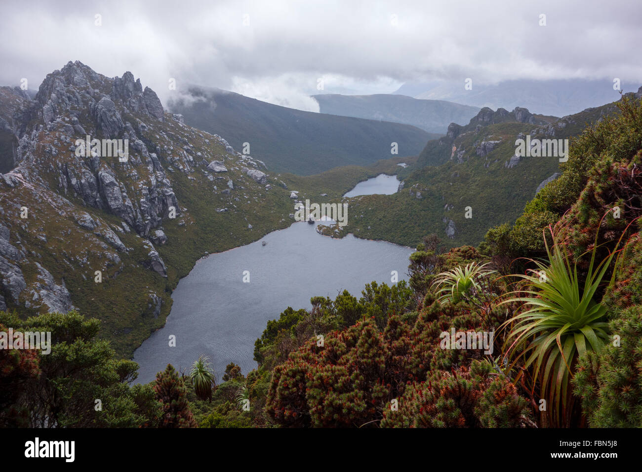 Lakes and mountains, Western Arthurs range Stock Photo - Alamy