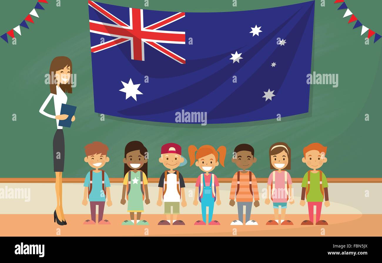 Australian student classroom Stock Vector Images - Alamy