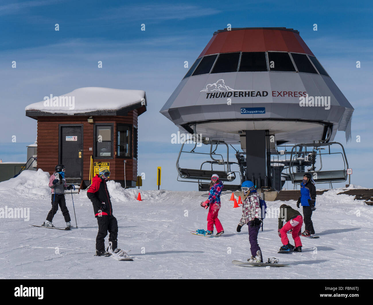 Top of the Thunderhead Express chairlift, Steamboat Ski Resort ...
