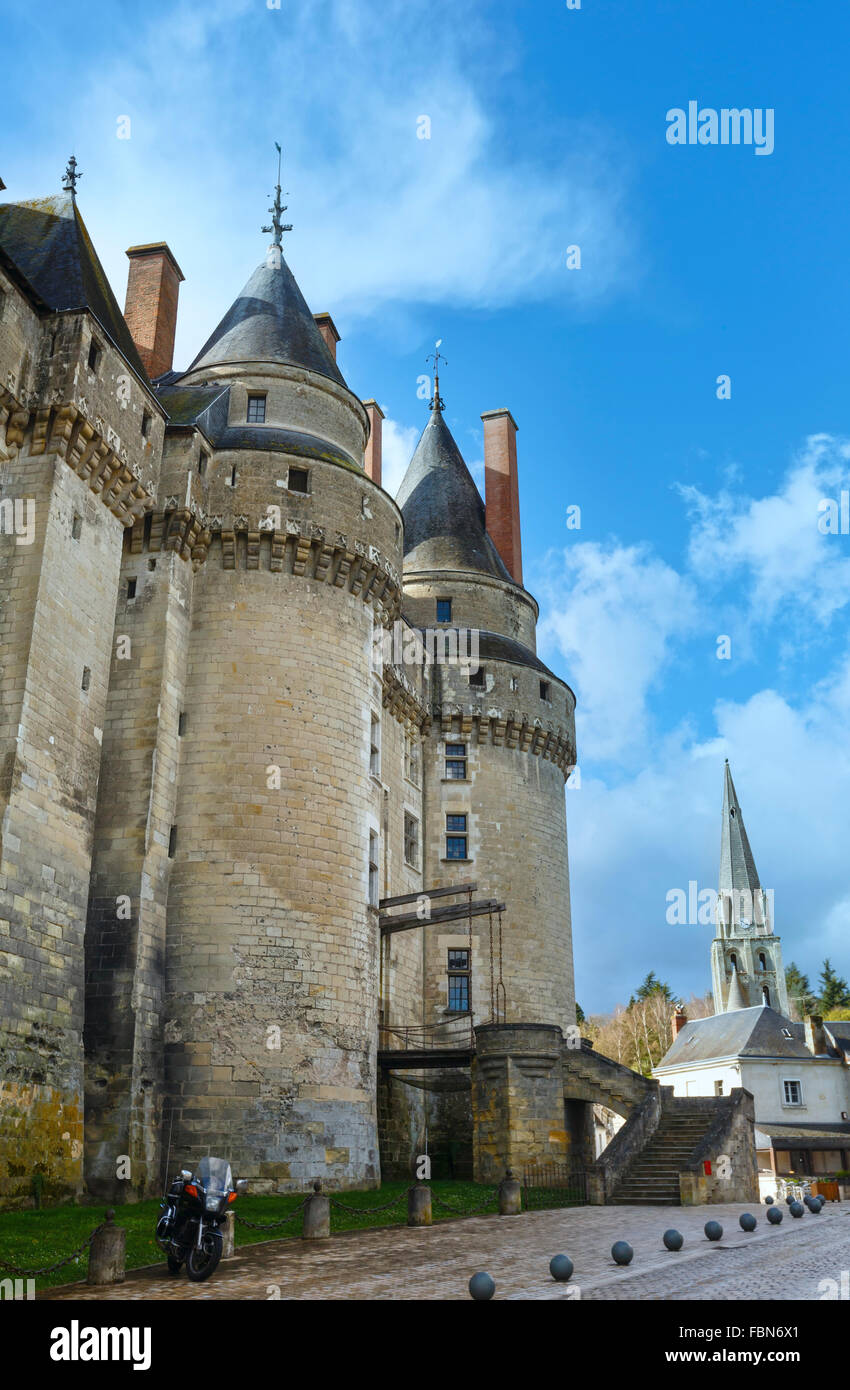 The Chateau de Langeais, in Indre-et-Loire, France. Founded in 992 by ...