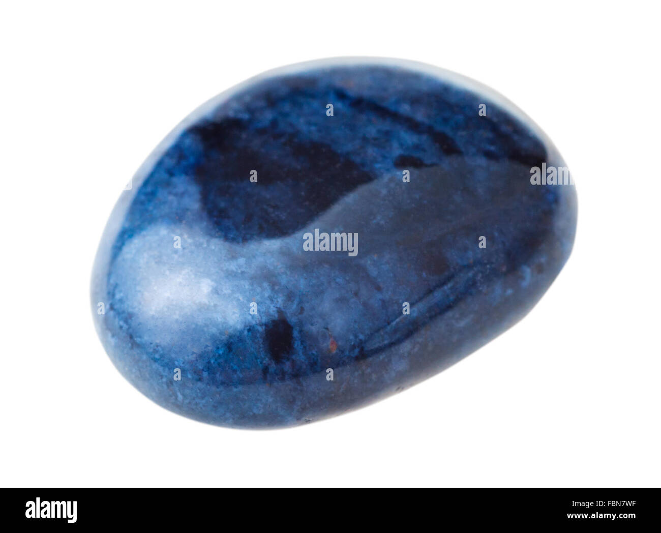 natural mineral gem stone - Dumortierite gemstone isolated on white ...