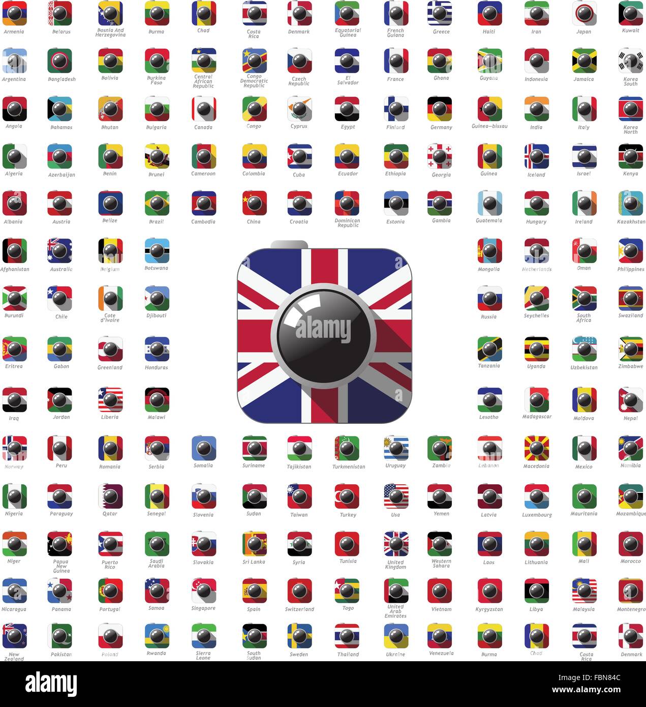 Camera flag Stock Vector Images - Alamy