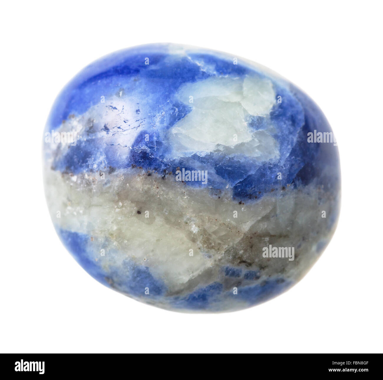 natural mineral gem stone - specimen of Sodalite gemstone isolated on ...