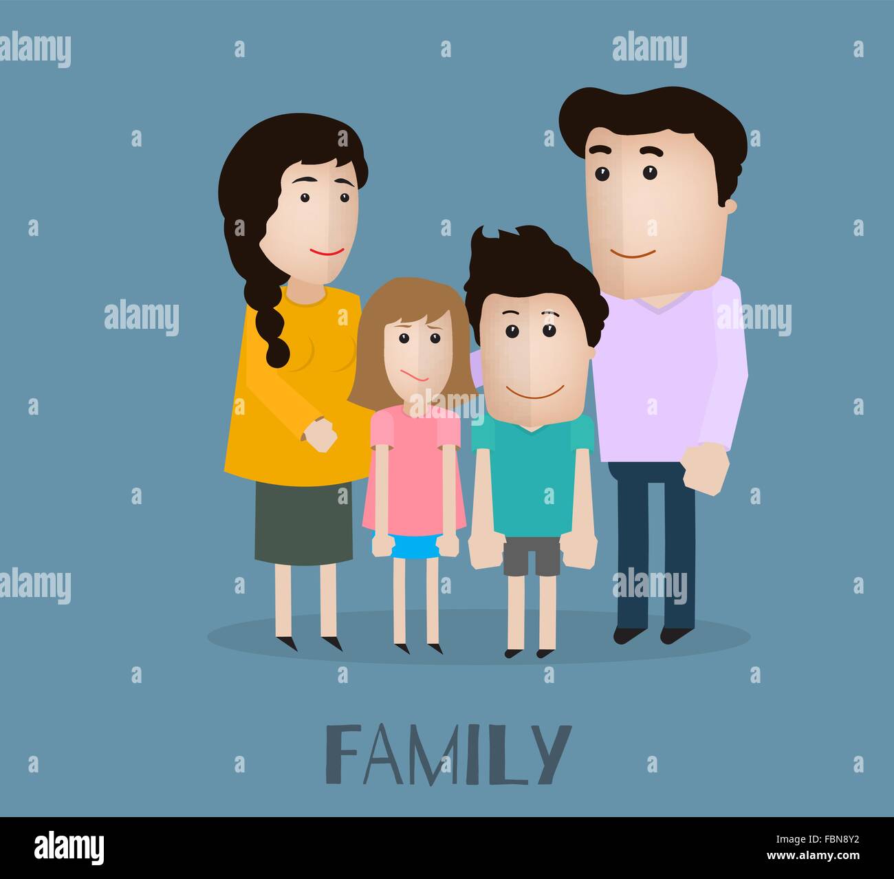 Vector fun family Stock Vector Image & Art - Alamy
