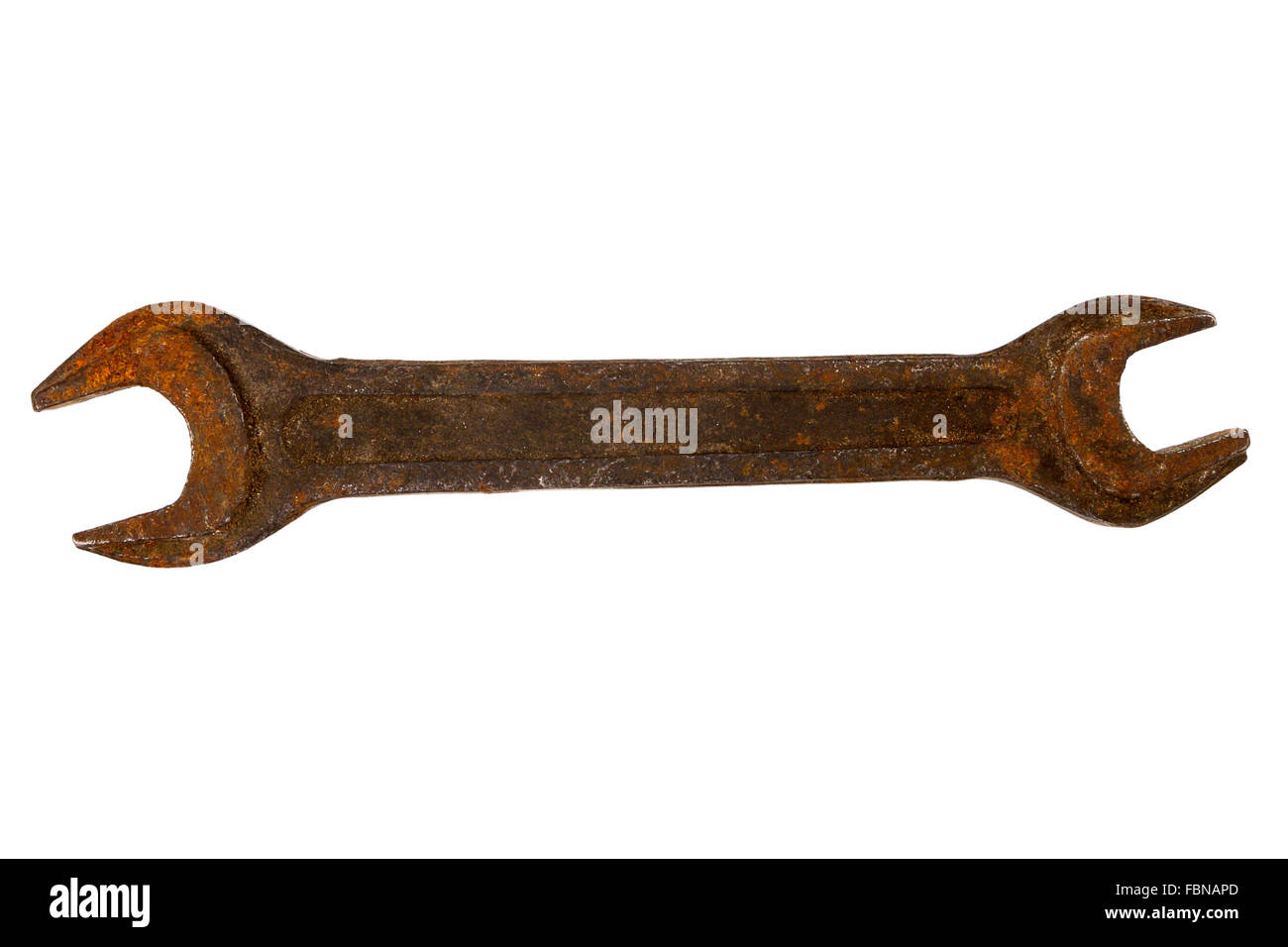 Old rusty wrench isolated on white background Stock Photo - Alamy